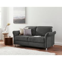 Sit & More sit&more 2,5-Sitzer &raquo;Darwin&laquo; inklusive Federkern, wahlweise mit Kopfteilverstellung blau