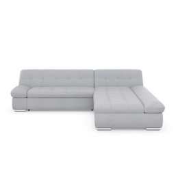 DOMO collection Ecksofa »Mona L-Form« wahlweise mit Bettfunktion silber