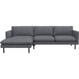 FLEXLUX Ecksofa &raquo;Bolzano, elegant und bequem, L-Form&laquo; Sitzaufbau mit Kaltschaum & Stahl-Wellen, loose Sitz -& R&uuml;ckenkissen blau 62% Polyester, 17% 