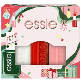 essie Nagellack-Set »Xmas Trio Kit« mit natürlichen Inhaltsstoffen 15, 4, 704 sugar daddy, pearly white, spice it up Fingernagellack von essie