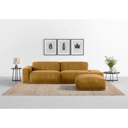 Trendmanufaktur Big-Sofa »Braga, mit hochwertigem Kaltschaum, Megasofa, in Cord erhältlich« modernes Big-Sofa, Couch mit hohem Sitzkomfort,...