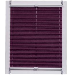 SUNLINES Plissee »Sonderposten Crush« Lichtschutz ohne Bohren Made in Germany violett/silberfarben + silberfarben Obermaterial: 75% Polyester, 20%...