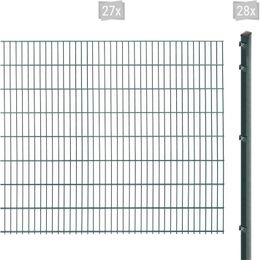 Arvotec Doppelstabmattenzaun &raquo;EXCLUSIVE 163 zum Einbetonieren&laquo; Zaunh&ouml;he 163 cm, Zaunl&auml;nge 2 - 60 m grau Kunststoff, Stahl