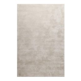 HOMIE LIVING Teppich &raquo;Pisa&laquo; rund 25 mm H&ouml;he Hochflor, Microfaser, uni, weich, Shaggy, Wohnzimmer, Schlafzimmer creme beige Obermaterial: 100%...