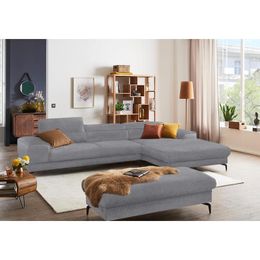 W.Schillig Ecksofa &raquo;piedroo, Designsofa mit tollem Sitzkomfort, bequem und elegant, L-Form&laquo; Kopfteilverstellung, wahlweise mit Sitztiefenverstellung, 