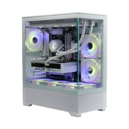 GAMEMAX Gaming-PC »ICE 7349« DDR5 RAM, PCIe SSD Gen4, Windows 11 weiß WLAN AX 802.11a/b/g/n/ac/ax (Wi-Fi 6E) & Bluetooth 5.3, Gigabyte GP-UD850GM...