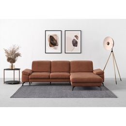 Sit & More SIT&MORE Ecksofa »Cabana L-Form« Recamiere, wahlweise mit Sitztiefen-, Armlehnen- und Kopfteilfunktion kupfer