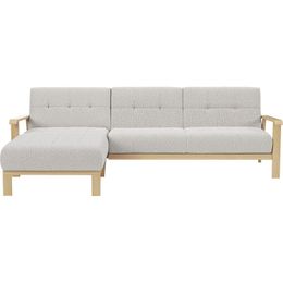 Sit & More SIT&MORE Ecksofa »Billund L-Form« Armlehnen aus Buchenholz in natur, verschiedene Bezüge und Farben beige