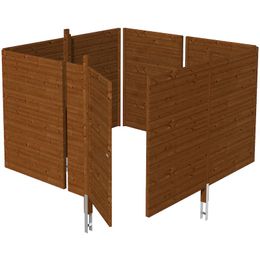 Skan Holz SKANHOLZ Carport-Ger&auml;teraum &raquo;Abstellraum C2&laquo; aus Profilschalung Nussbaum