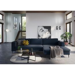 DOMO collection Ecksofa »Modica, zeitlos und elegant, L-Form« moderne Optik mit extrabreiter Recamiere, auch in Cord blau
