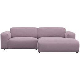 FLEXLUX Ecksofa &raquo;Lucera Chaislongue rechts oder links, L-Form, bequem&laquo; modern & anschmiegsam, Kaltschaum, Stahl-Wellenunterfederung lila 85% Polyester