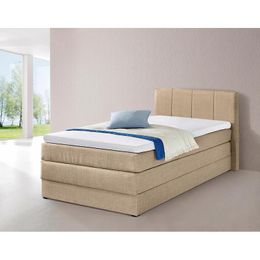 Hapo Boxspringbett mit Bettkasten beige