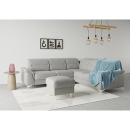 Sit & More SIT&MORE Ecksofa »Sinatra L-Form« optional mit Kopfteilverstellung und Armteilfunktion grau