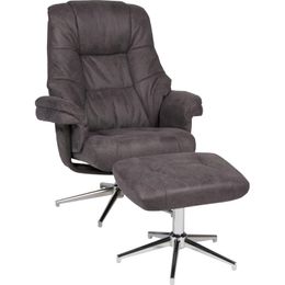Duo Collection TV-Sessel &raquo;Burnaby&laquo; mit Hocker und Relaxfunktion, 360 Grad drehbar anthrazit