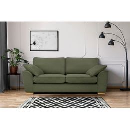 Home Affaire 3-Sitzer &raquo;Savoy&laquo; gem&uuml;tliches Sofa mit vielen Kissen, in 2 Bezugsqualit&auml;ten gr&uuml;n