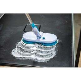 MediaShop Akku-Wischmopp »Hurricane Flaoting Mop« weiß/blau