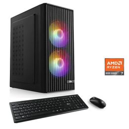 CSL PC »Spectrum V28124« schwarz Inkl. Maus, Tastatur, 300 MBit/s WLAN-Karte