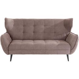 LEONIQUE 2-Sitzer &raquo;Ariana&laquo; Big-Sofa bzw. stylischer Hochlehner grau 90% Polyester 10% Polyamid