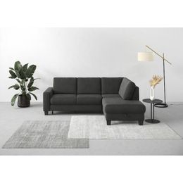 Home Affaire Ecksofa »Summer L-Form« mit Ottomane, mit oder ohne Bettfunktion und Bettkasten, Cord-Bezug anthrazit