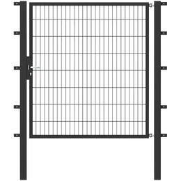 Alberts Zauneinzelt&uuml;r &raquo;Flexo&laquo; 150 cm Breite, in versch. H&ouml;hen grau Stahl