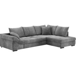 Ecksofa &raquo;Allegro DuraFlex, L-Form&laquo; Hochschl&auml;fer-Bettauszug, Kaltschaumpolsterung, bis 140 kg belastbar grau Dolce (100% Polyester)