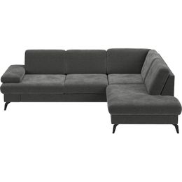 Sit & More sit&more Ecksofa &raquo;Morris L-Form, inkl. Sitztiefenverstellung&laquo; wahlweise mit Armteilverstellung, Bettfunktion & Bettkasten braun 95% Polyester 5% 