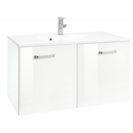 Welltime Waschbeckenunterschrank &raquo;Ravenna&laquo; Badm&ouml;bel, Waschtisch inkl. Waschbecken, Breite 60 cm wei&szlig;/wei&szlig; wei&szlig;