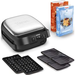Tefal 2-in-1-Sandwichmaker »SW872D Snack Collection Precision« 700 W Antihaftbeschichtung, austauschbare Plattensets, inkl. Rezeptbuch Schwarz/Inox