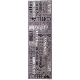 PRIMAFLOR-IDEEN IN TEXTIL K&uuml;chenl&auml;ufer &raquo;COFFEE, Made in Belgium&laquo; rechteckig 6, 5 mm H&ouml;he mit Schriftzug, Gr&ouml;&szlig;e 50x150 cm, rutschhemmend, waschbar,...