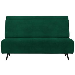 Andas Schlafsofa »Linnea« Daybed mit aufklappbarer Liegefläche, in Webstoff, Veloursstoff, Cord dunkelgrün