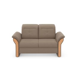 Home Affaire 2-Sitzer &raquo;Dangast&laquo; Kopfteilverstellung, Holz-Chatosen, wahlweise auch im Easy Clean Bezug grau Luxus-Microfaser EUPHORIA 100% Polyester;