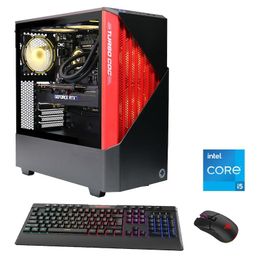 GAMEMAX Gaming-PC »Contac BR 7024« Windows 11 schwarz/rot WLAN AC, ARGB-Beleuchtung Front, 2x PS/2, 4x USB 2.0/1.1-Anschlüsse, 2x USB 3.2 Gen1, 1x...