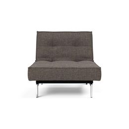 INNOVATION LIVING Sessel &raquo;Splitback&laquo; mit chromgl&auml;nzenden Beinen, in skandinavischen Design grau 100% Polyester