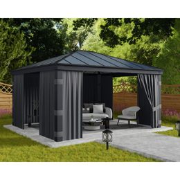 PALRAM - CANOPIA Pavillonseitenteil &raquo;Vorhang-Set Dallas Garden Gazebo&laquo; langlebig & robust Grau