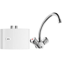 AEG HAUSTECHNIK Klein-Durchlauferhitzer &raquo;MTD 350 hydraulisch&laquo; nur f&uuml;rs Handwaschbecken, 3, 5 kW, mit Stecker, druckfest+drucklos Wei&szlig;