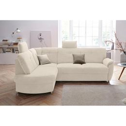 Sit & More sit&more Ecksofa &raquo;Sonoma L-Form&laquo; wahlweise mit Bettfunktion und Bettkasten beige Kunstleder SOFTLUX ;Luxus-Microfaser ALTARA NUBUCK (100% Polyester);
