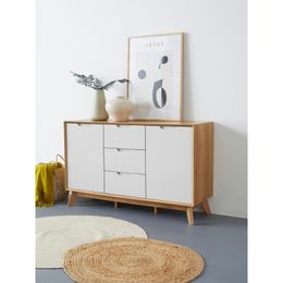 Andas Sideboard »Pandrup« Eiche/weiß Andas Nordic Interior – modern Wohnen im Scandi Style