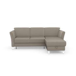 Sit & More sit&more Ecksofa &raquo;Visby L-Form&laquo; wahlweise mit Bettfunktion und Bettkasten, frei im Raum stellbar braun