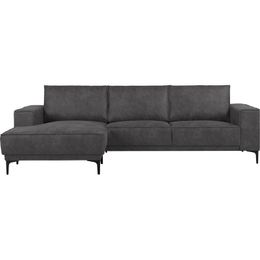 Places of Style Ecksofa »Polsterecke Oland, Struktur, Flachgewebe, Luxus-Microfaser, Boucle« L-Form, 280 cm, Wellenunterfederung, Skandi-Design,...