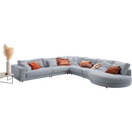 3C CANDY Ecksofa »Enisa II, bequem und komfortabel, Mega Familiensofa, L-Form« incl. 3 Flatterkissen, wahlweise mit Flecken-Schutz-Bezug Easy care...