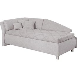 Alina Schlafsofa »Lindsay« Bettkasten, Zierkissen-Set aus: 2 Stk. 40x40cm, 1 Stk. 30x30cm platingrau TMD 19