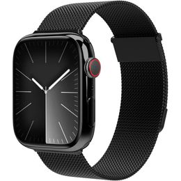 VONMÄHLEN VONMÄHLEN Smartwatch-Armband »Watch Strap - Milanese Loop 2 - Armband für Apple Watch 42/44/45/49 mm« schwarz