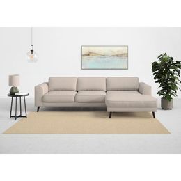 Trendmanufaktur Ecksofa »Lumber Jack, elegantes Designsofa, zeitlos modern, hoher Sitzkomfort« wahlweise mit Bettfunktion u. Bettkasten, L-Form dove