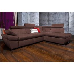 exxpo - SOFA FASHION Ecksofa »Salerno, klassisch modernes Funktionssofa, hoher Sitzkomfort, L-Form« inkl. Kopf- und Armteilverstellung, wahlweise...