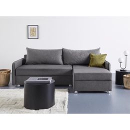 Collection AB Ecksofa »Sunny L-Form« inkl. Bettfunktion und Bettkasten anthrazit