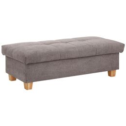 Home Affaire Hocker &raquo;Lyla&laquo; mit Stauraum, Breite 131 cm grau Luxus-Microfaser (100% Polyester);Microfaser PRIMABELLE (100% Polyester);Struktur fein (