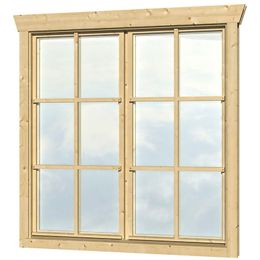 Skan Holz SKANHOLZ Fenster »Doppelfenster« für 45 mm Gartenhäuser Natur
