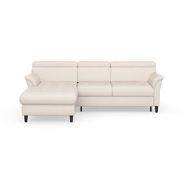 Sit & More sit&more Ecksofa &raquo;Marano L-Form&laquo; inklusive Kopfteilverstellung, wahlweise mit Bettfunktion, Bettkasten beige 100% Polyester