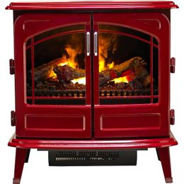 Dimplex Elektrokamin &raquo;Grand Rouge&laquo; einfach an eine Standardsteckdose anschlie&szlig;en f&uuml;r sofortige Atmosph&auml;re rot Kamin kann &uuml;ber Fernbedienung oder...