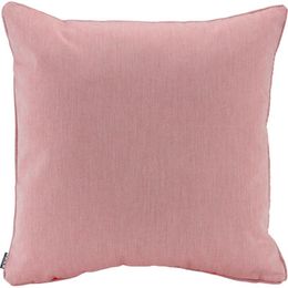 HOCK H.O.C.K. Dekokissen &raquo;Lino&laquo; Outdoor geeiget, Wendekissenh&uuml;lle mit F&uuml;llung, 1 St&uuml;ck rot-leinen + unifarben Obermaterial: 100% Polyacryl B/L: 50 cm x...